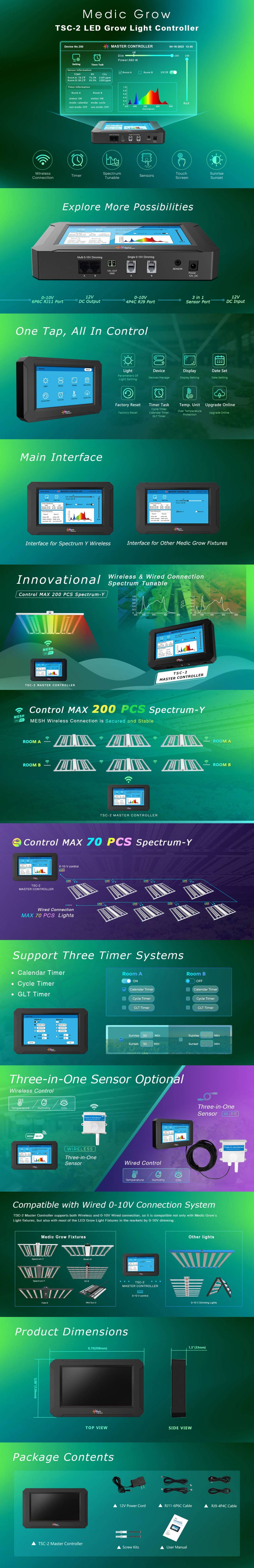 TSC-2 Wireless | LED Grow Light Dimmer & Controller – Medicgrow